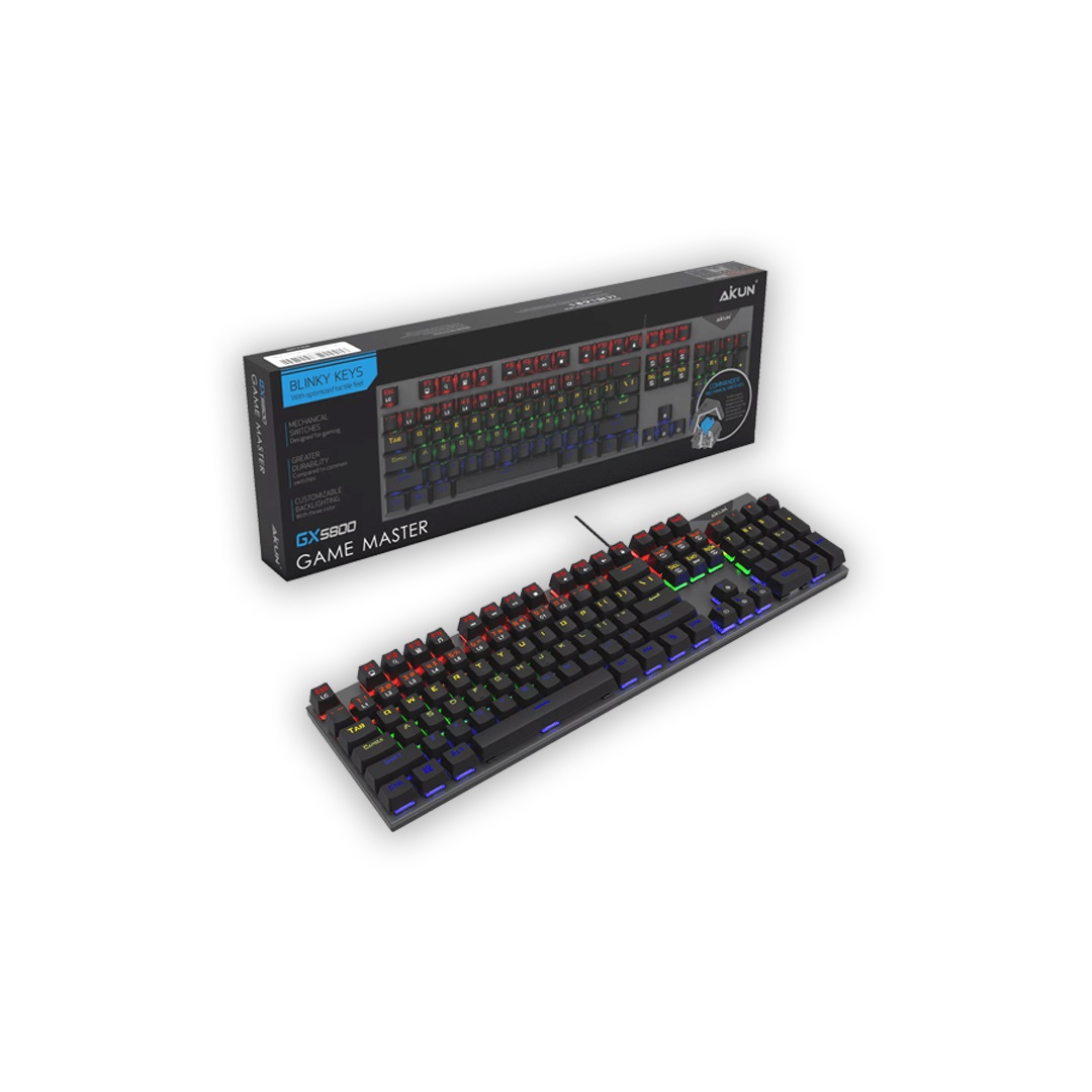 Aikun Game Master Mechanical Keyboard, Black - GX5800 | B.TECH | B.TECH