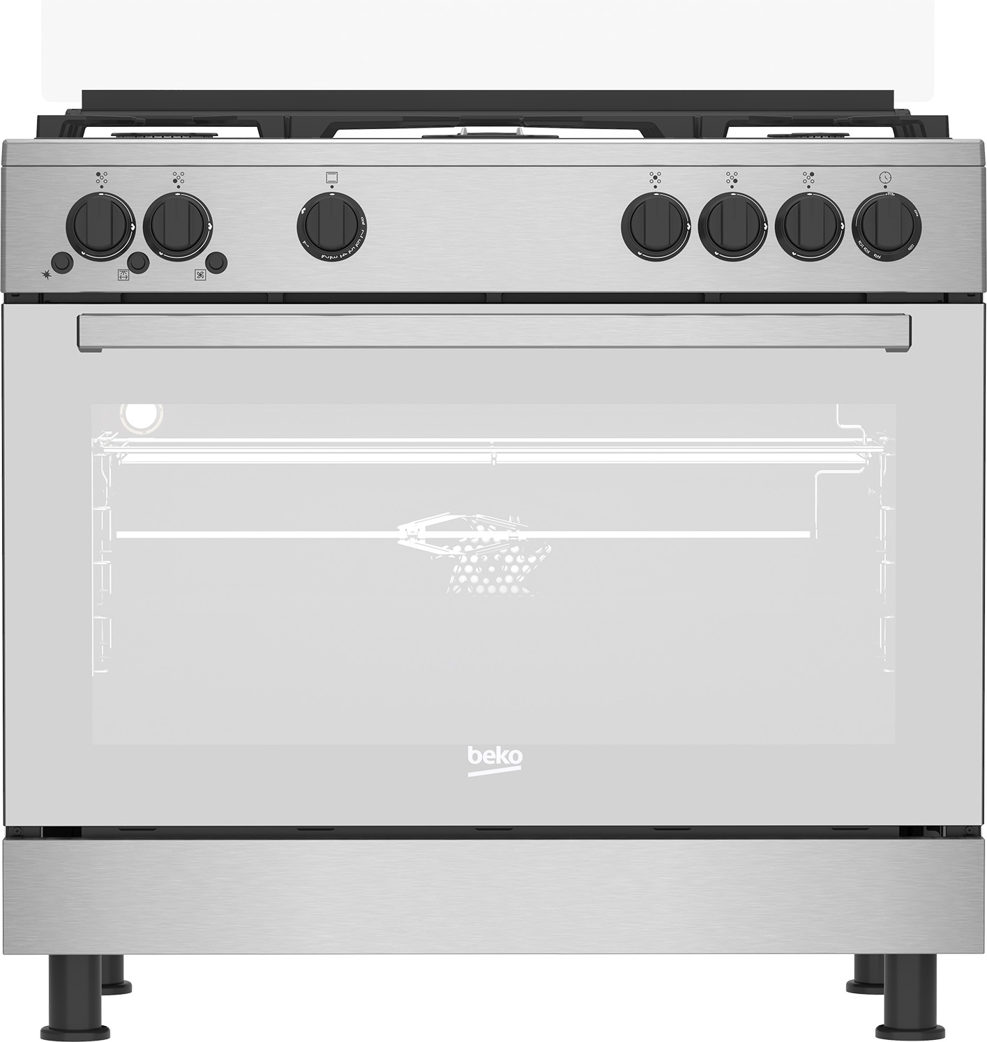 Beko Gas Cooker, 5 Burners, Stainless Steel- GGR 15115 DX NS | B.TECH