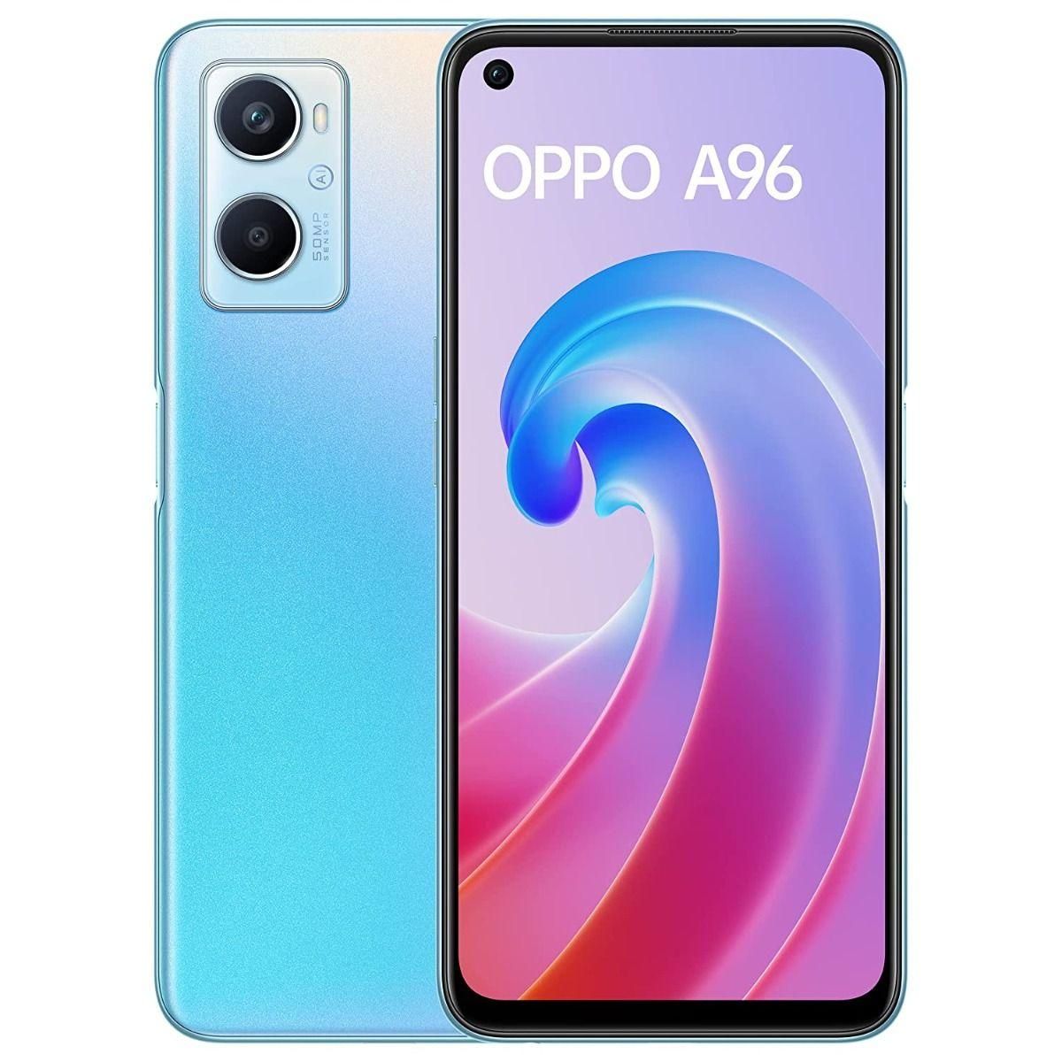 Oppo A96 Dual SIM 128GB, 8GB RAM, 4G LTE- Sunset Blue | B.TECH