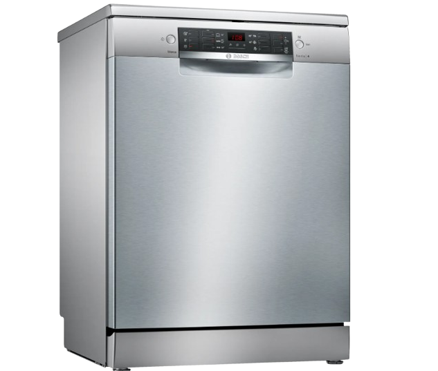 غسالة اطباق بوش سيريز 4، فري ستاندينج، 60 سم، 12 فرد، فضي - SMS46JI01V ...