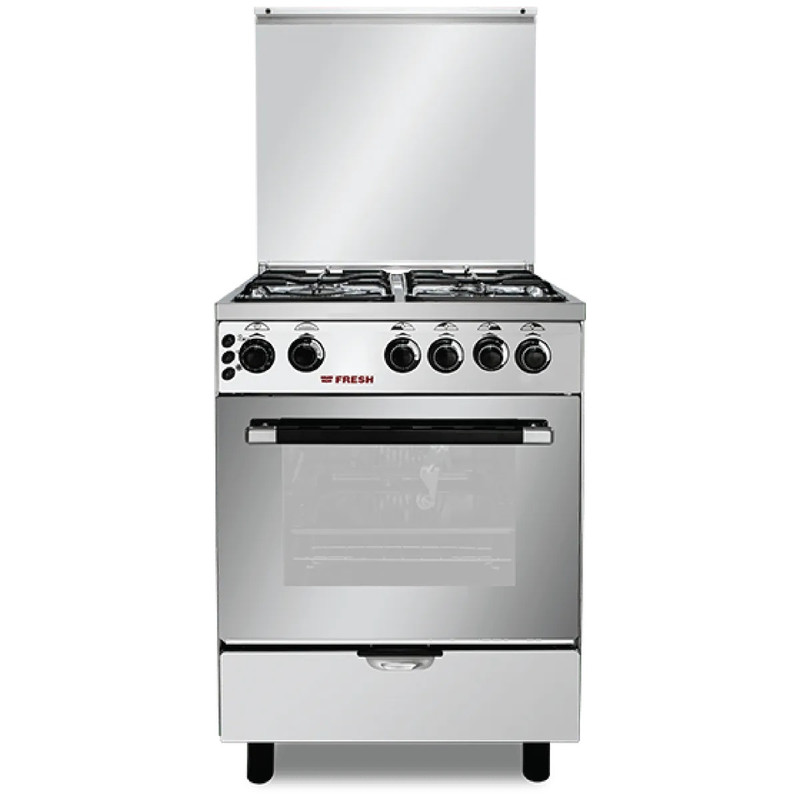 Fresh Rainbow Gas Cooker , 4 Burners , Stainless Steel - 500017267