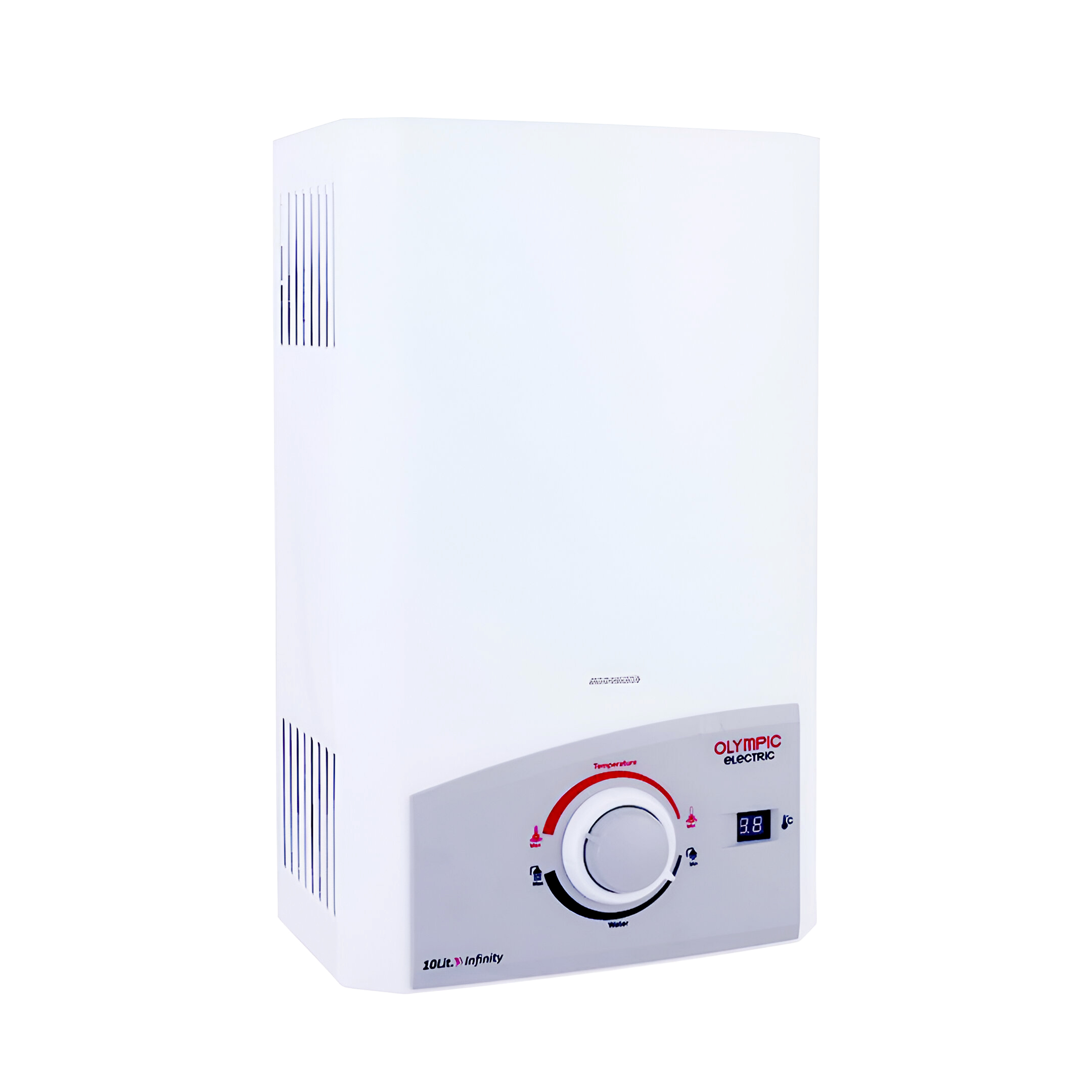 Olympic Electric Infinity Gas Water Heater, 10 Liters - White | B.TECH